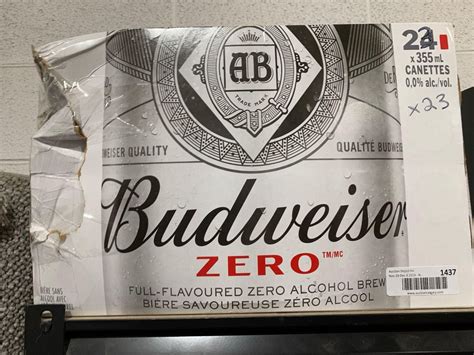 Budweiser Zero Full Flavored Zero Alcohol Beer 23 X 355ml A D Auction