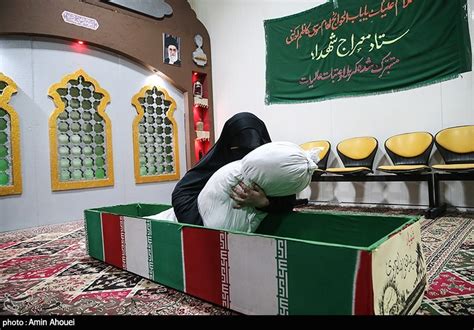 مدیحه سرایی امیر عباسی بالای پیکر شهید سیدمرتضی رضاقدیریفیلم تسنیم