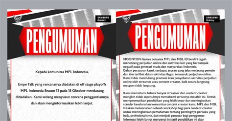Mpl Id Gerah Streamer Mobile Legends Diduga Terseret Judi Online Bikin Empe Talk Playoffs