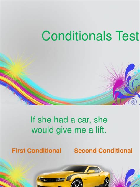 Conditionals Test Pdf