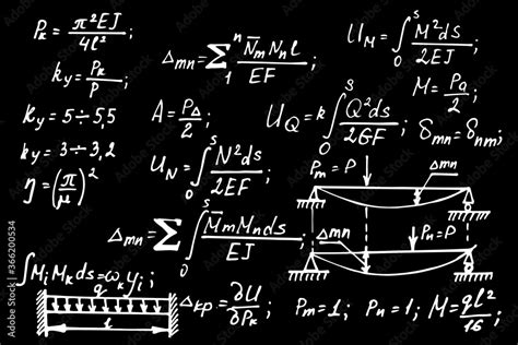 Vintage Educational And Scientific Background Math Law Theory And