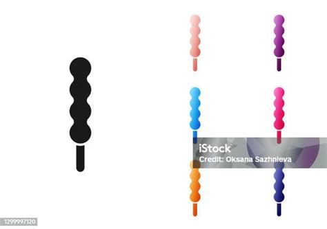 흰색 배경에 격리 된 블랙 롤리팝 아이콘 사탕 기호 음식 맛있는 기호 다채로운 아이콘을 설정합니다 벡터 검은색에 대한 스톡 벡터 아트 및 기타 이미지 Istock