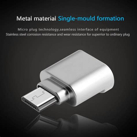Mini Zinc Alloy Micro USB OTG TF SD Card Reader Ad Grandado
