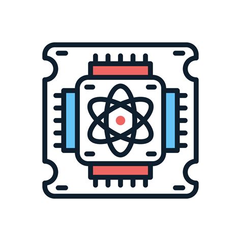 Quantum Computer Icon In Vector Illustration 23752827 Vector Art At