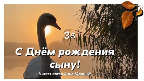 С Днём рождения сыну Юбилей 35 лет читает автор Анна Юркин Youtube