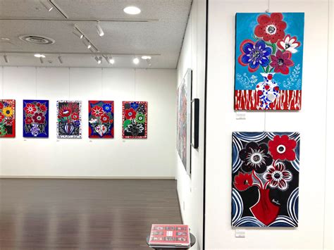 Mana Osawa Solo Exhibition Bold Flowers 大沢愛 個展 福福堂 ギャラリー上原