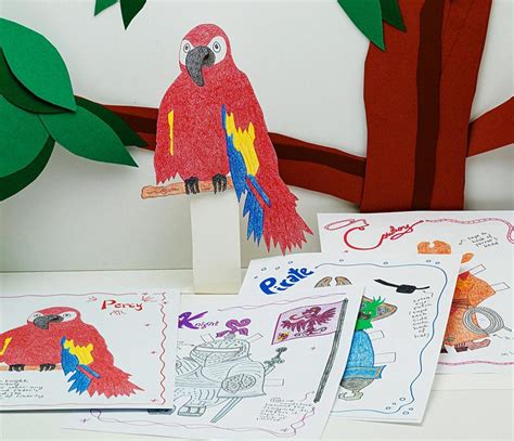Percy Parrot Paper Doll Printable Download Etsy