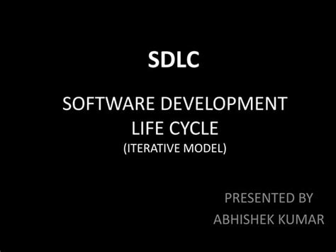 Sdlc Iterative Model Pptx