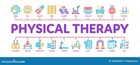 Physical Therapy And Recovery Minimal Infographic Banner Vector Stock