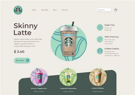 Starbucks Skinny Latte Page Figma
