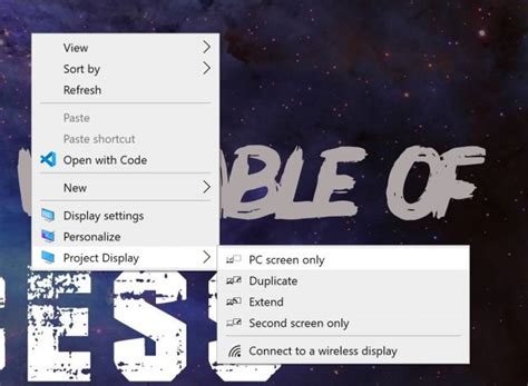 How To Add Project Display Option To Desktop Context Menu In Windows 11