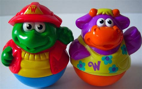 Playskool Weeble Wobble Figure Toy Lot Of 4 Turtle Girl Cow Chick 2003 Hasbro 1965139406
