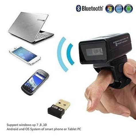Wireless Ring Barcode Scanner Compatible With Bluetooth Function And 2