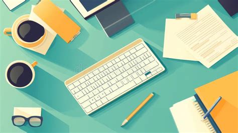An Office Worker S Desk With Messy And Tidy Documents And Stationery