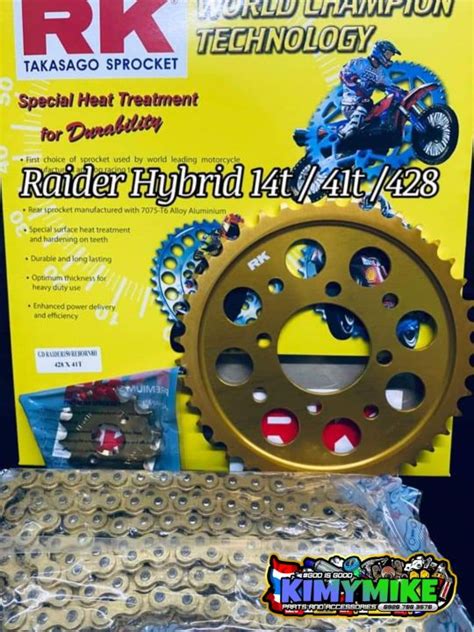 RK Alloy Sprocket Chain Set For Raider 150 Carb And Fi 428 Lazada PH