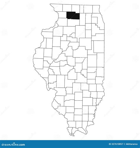 Map Of Ogle County In Illinois State On White Background Single County Map Highlighted By Black