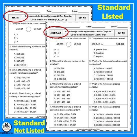 Place Value Number Forms Compare Order Round Numbers Worksheets