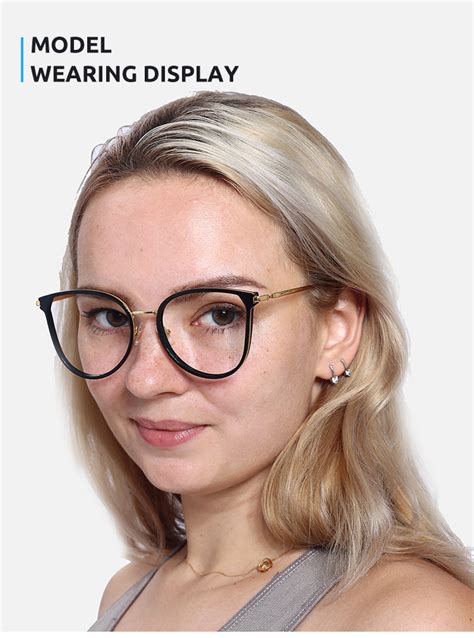 Womens Full Frame Mixed Material Eyeglasses