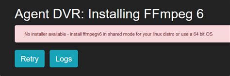 Raspberry Install Ffmpegv6 In Shared Mode For Your Linux Distro Or Use A 64 Bit OS See Image