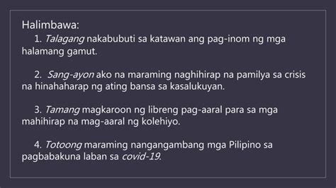 Angkop Na Pahayag Sa Pagbigay Ng Puna PPT