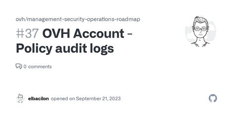 ovh account policy audit logs · issue 37 · ovh management security