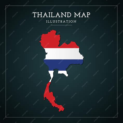 3d Thailand Map Vector Illustration Premium Vector