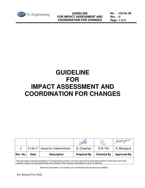 Pdf Co Gl 08 Guideline For Impact Assessment And …