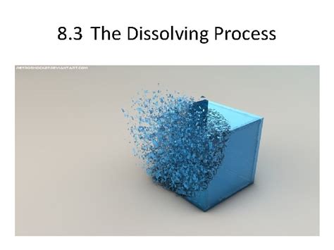 The Dissolving Process Dissolving Compounds For