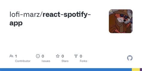 GitHub Lofi Marz React Spotify App