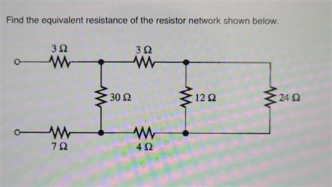 Solved Find The Equivalent Resistance Of The Resistor