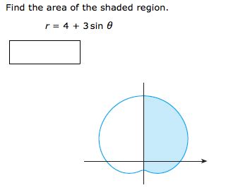 Solved Find The Area Of The Shaded Region R 4 3 Sin Chegg