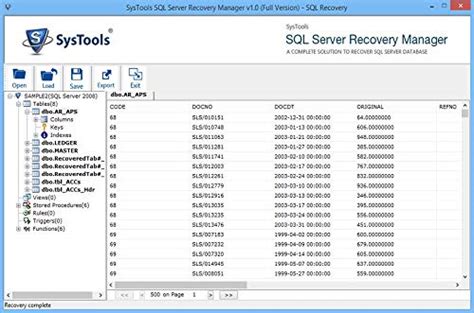 Sql Server Recovery Manager File Management Software 30 Pc