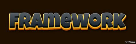 Framework Text Effect And Logo Design Word