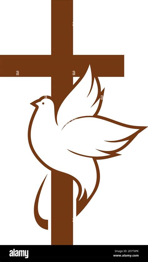 Holy Spirit Bird Cross Stock Vector Images Alamy