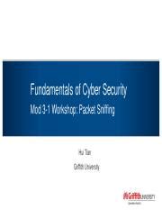 Mastering Packet Sniffing Techniques for Cyber Security | Course Hero