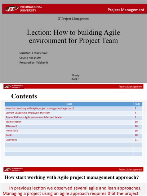 How To Building Agile Environment For Project Team Rev C Pdf Agile Software Development