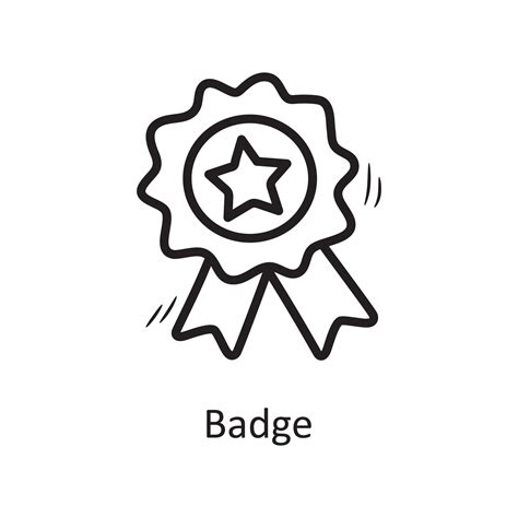 Badge Vector Outline Icon Design Illustration Business Symbol On White Background Eps 10 File