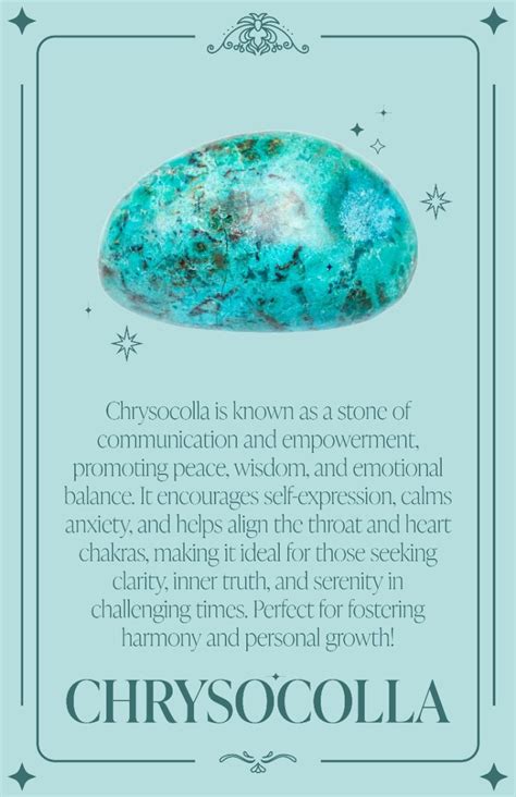 Chrysocolla Crystal Meaning What Does Chrysocolla Do Crystals Gemstones