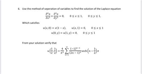 solved 6 use the method of seperation of variables to find