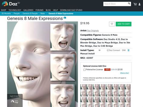 Genesis 8 Male Expressions Jay S ASSETS Collection