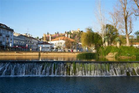 Tomar City View With Nabao River Portugal Stock Image Image Of