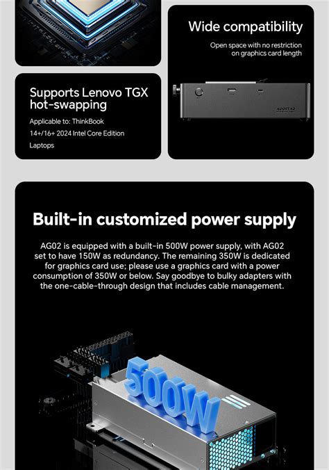 Aoostar Ag02 Egpu Dock With Oculink Usb4 Port，built In Huntkey 800w Po