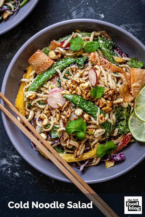 Easy Cold Noodle Salad With Peanut Dressing The Last Food Blog