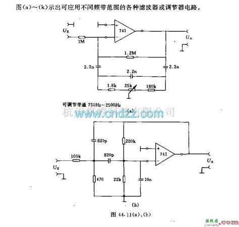 滤波器中的不同应用领域的滤波器调节器电路 接线图网