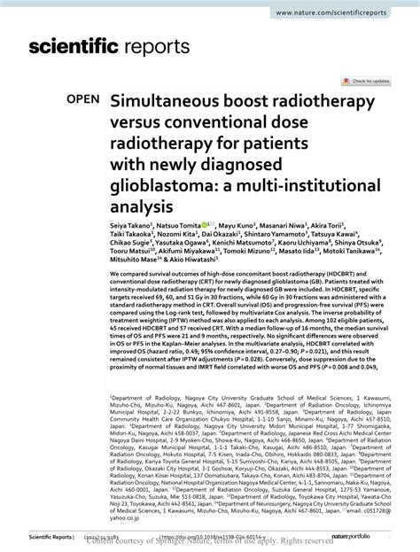 Pdf Simultaneous Boost Radiotherapy Versus Conventional Dose Radiotherapy For Patients With