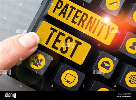 Conceptual Caption Paternity Test Word For A Test Of DNA To Determine