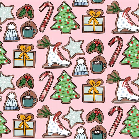 Gingerbread Seamless Repeating Pattern File Christmas Repeat Pattern