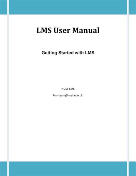 Getting Started With Nust Lms Pdf