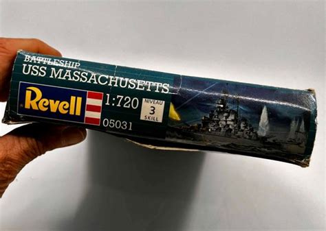 A TWO VINTAGE MODEL KITS REVELL USS MASSACHUSETTS HOBBY BOSS A A THUNDERBOLT IN