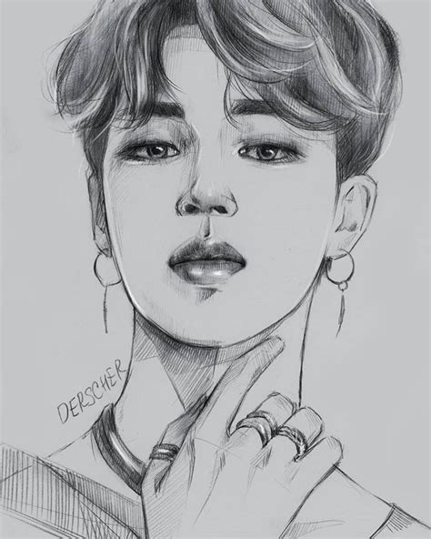 Desenho Do Meu Utt Jimin Kpop Drawings Pencil Art Drawings Art Drawings Sketches Simple